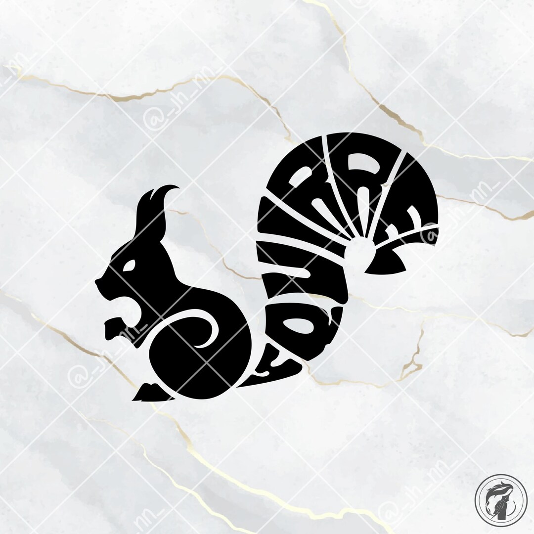Squirrel Word Art SVG: Animal Lover Gift, T-shirt Design (digital ...