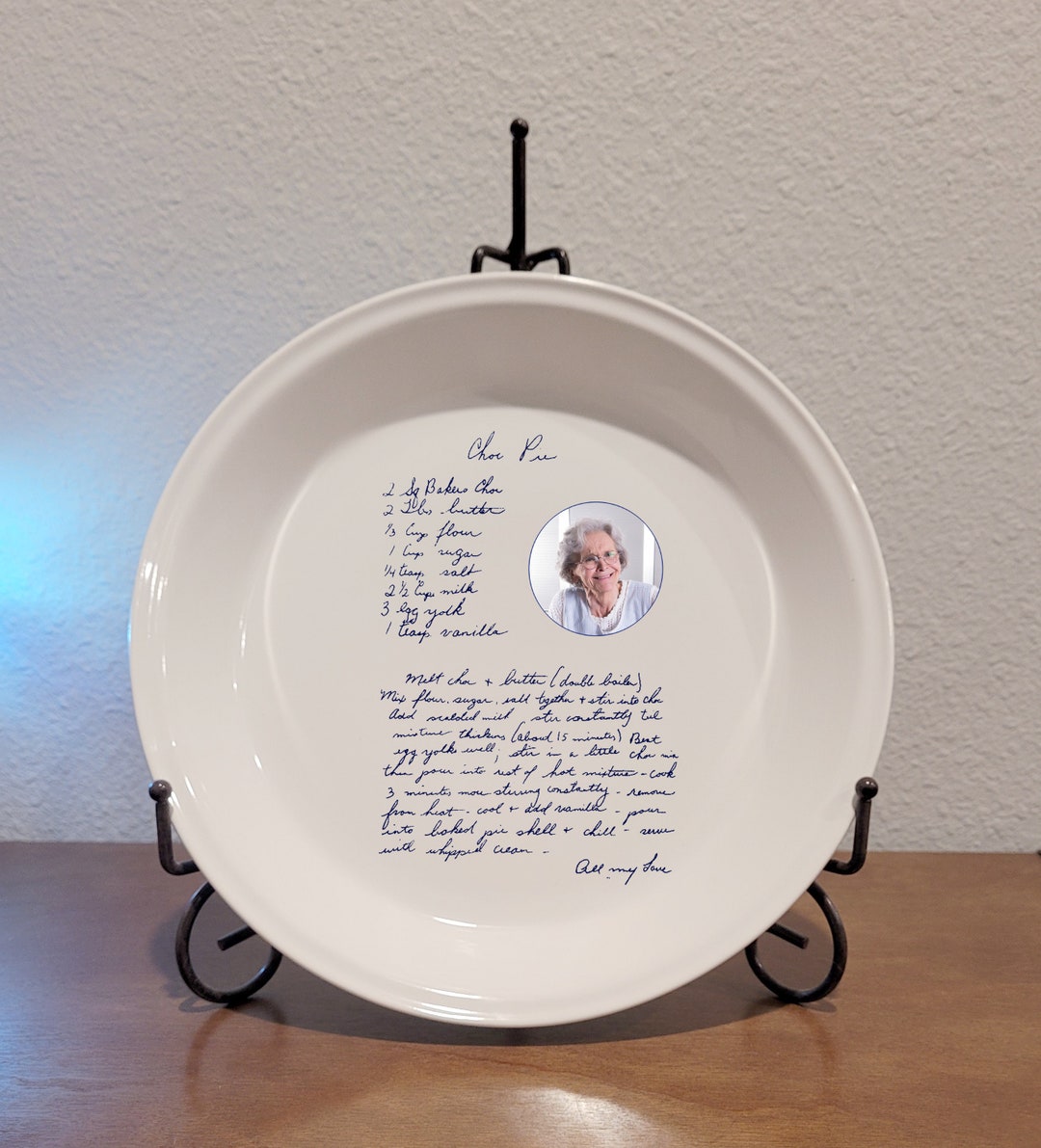 Personalized Pie Plate Custom Full Color Kiln Fired - Etsy