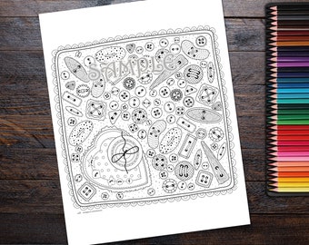 Hand Drawn Buttons | Etsy