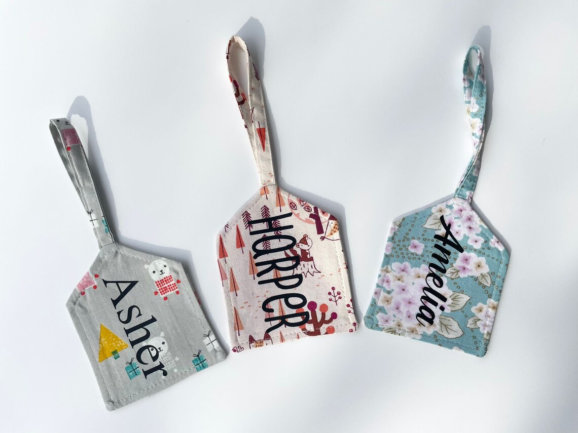 Fabric Backpack Name Tags for Kids School Bag Name Tag for Lunch Bag ...