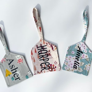 Fabric Backpack Name Tags for Kids School Bag Name Tag for Lunch Bag ...