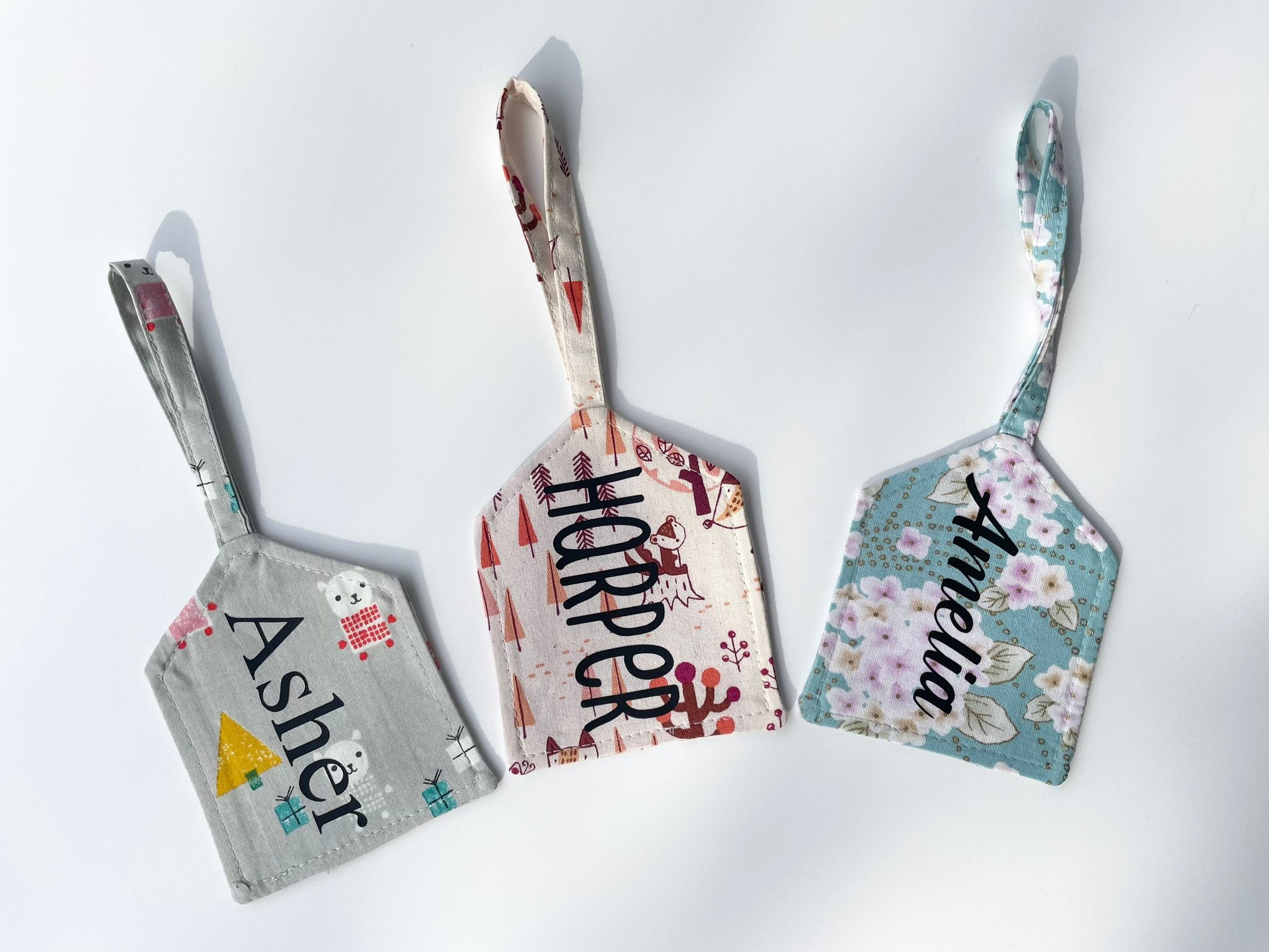 Fabric Backpack Name Tags for Kids School Bag Name Tag for Lunch Bag ...