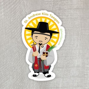 St. Andrew Kim Taegon Sticker Catholic Gifts for Teens Catholic ...