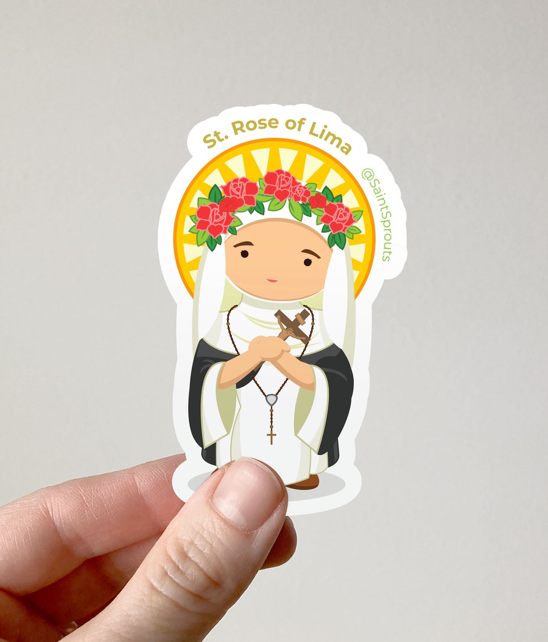 St. Rose of Lima Sticker | Catholic Saint Decal | Patron of ...