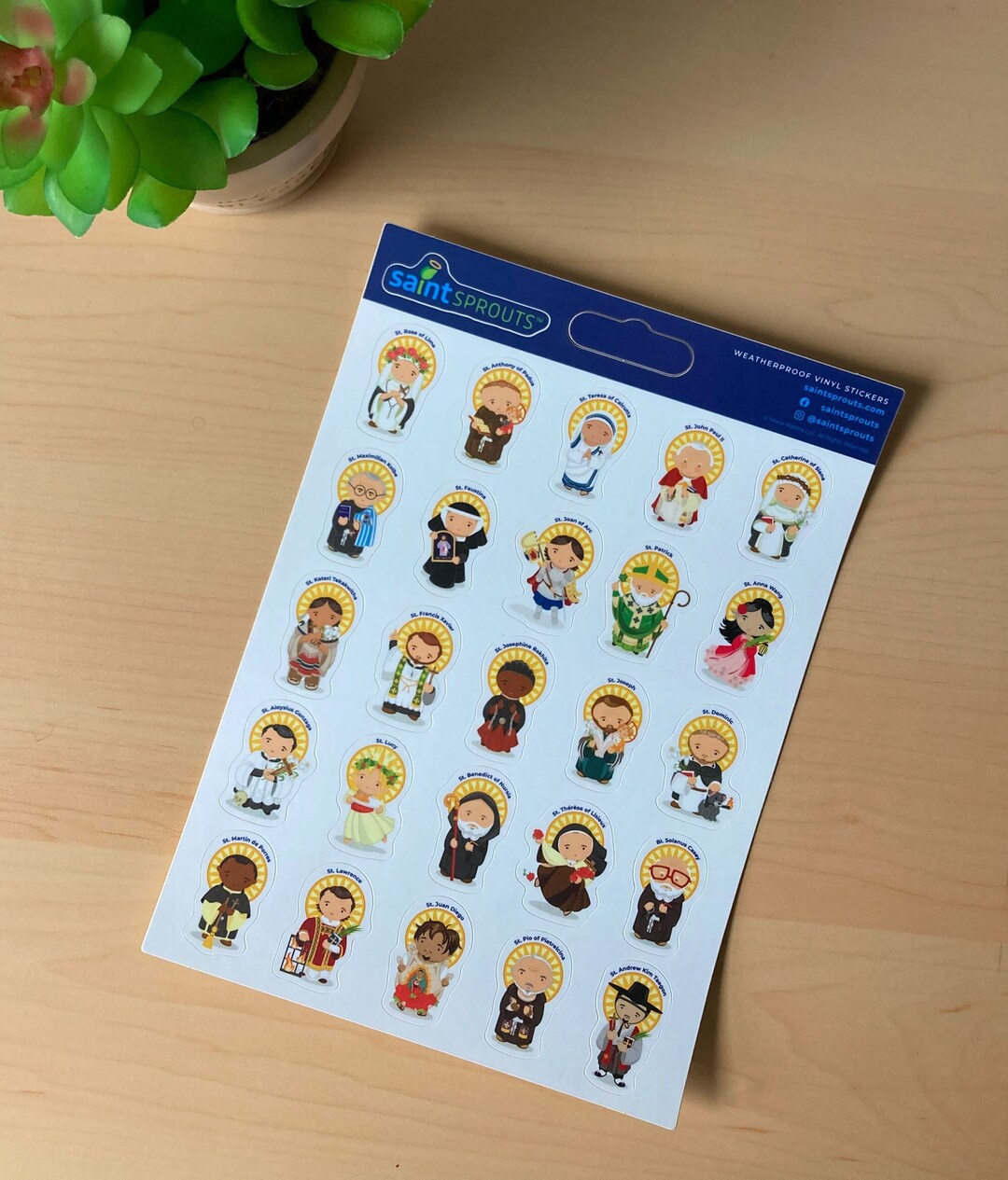Saint Sticker Sheet Bullet Journal Stickers Planner Stickers Bible ...