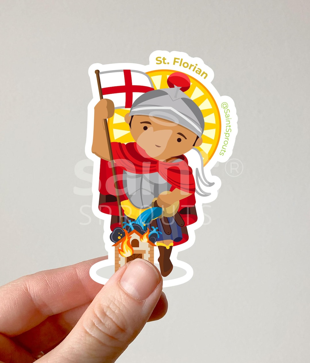 St. Florian Catholic Sticker | Patron of Firefighters | Protector From ...