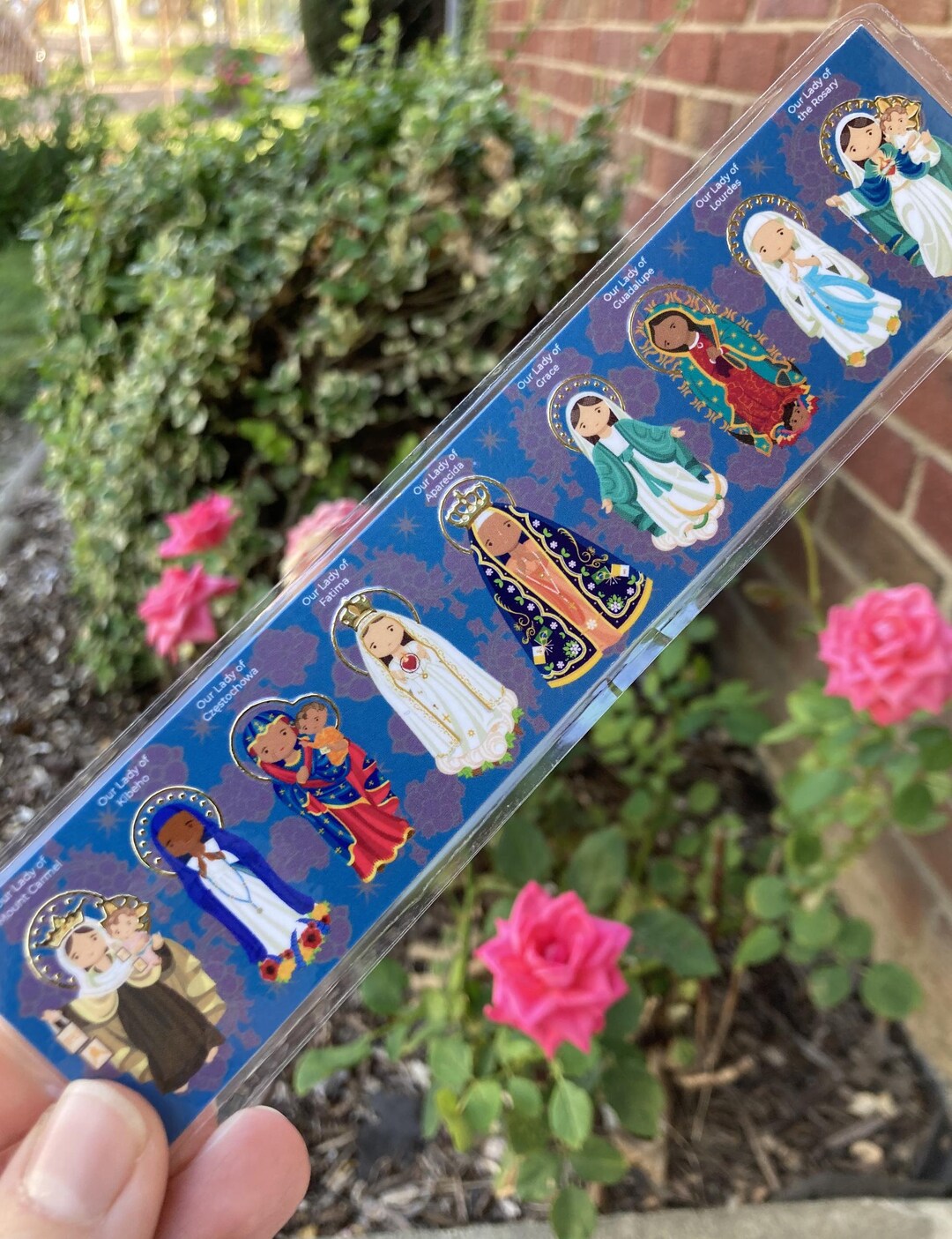 Catholic Marian Bookmark | Our Lady Bookmark | Catholic Gift Marian ...