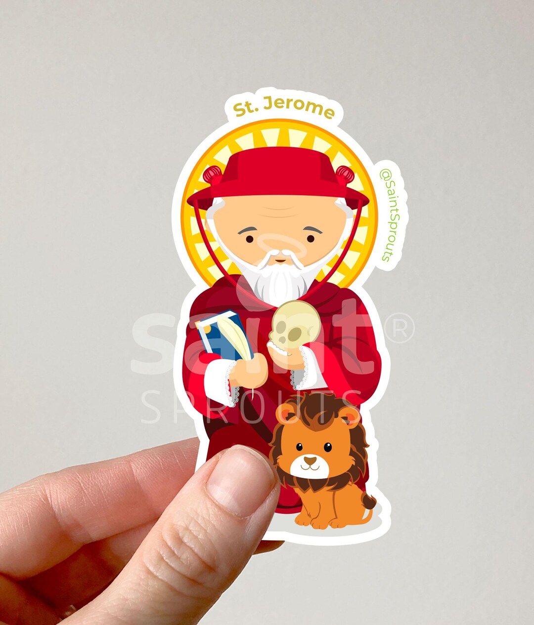 St. Jerome Vinyl Sticker for Librarians Saint Jerome Sticker Catholic ...