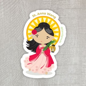 St. Anna Wang Sticker | Catholic Chinese Martyr | Teen Saint Vinyl ...