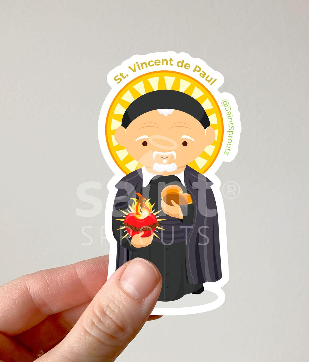 St. Vincent De Paul Sticker | Catholic Saint of Charity and Service ...