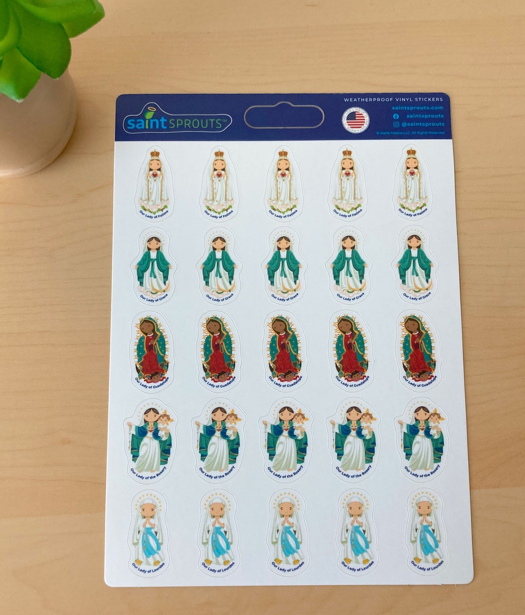 Mary Sticker Sheet Bullet Journal Stickers Planner Stickers Bible ...