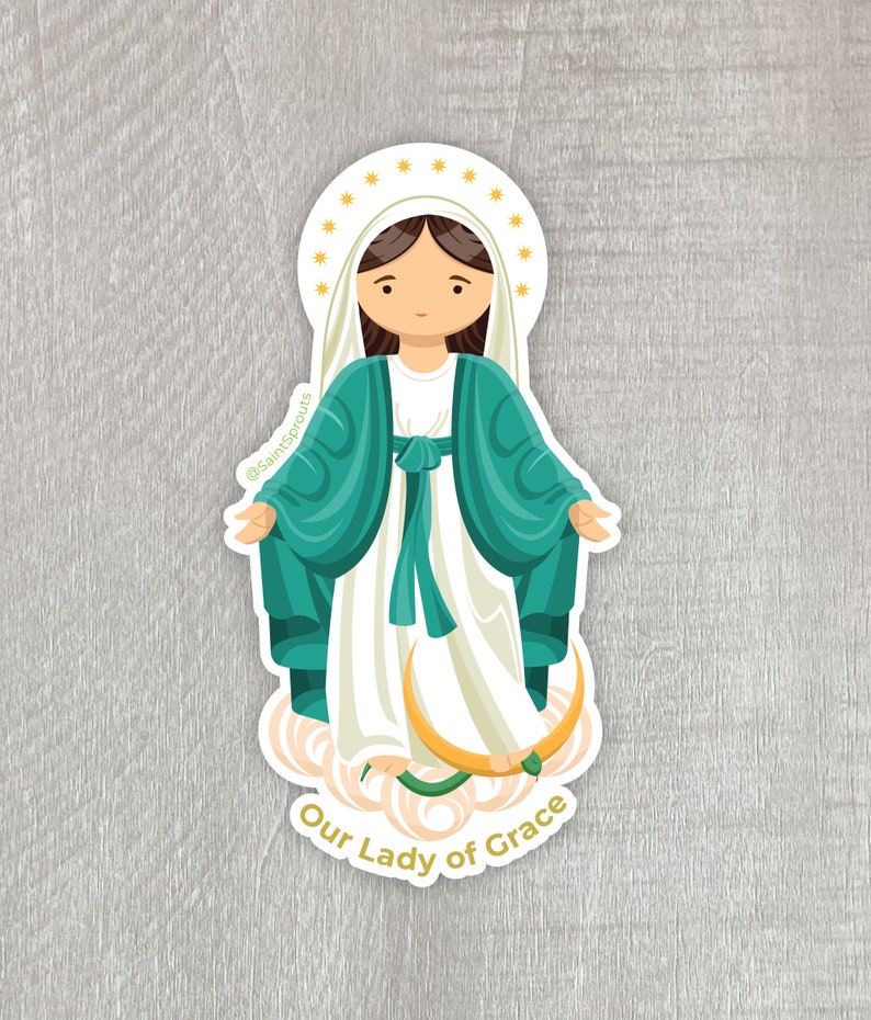 Our Lady of the Rosary Sticker Catholic Sticker Catholic Water - Etsy