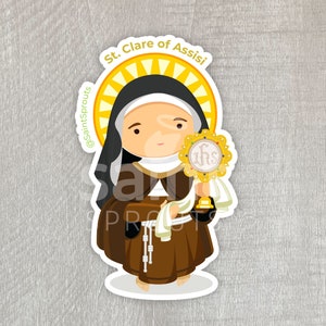 St. Clare of Assisi Magnet | Catholic Saint of Simplicity | Founder of ...