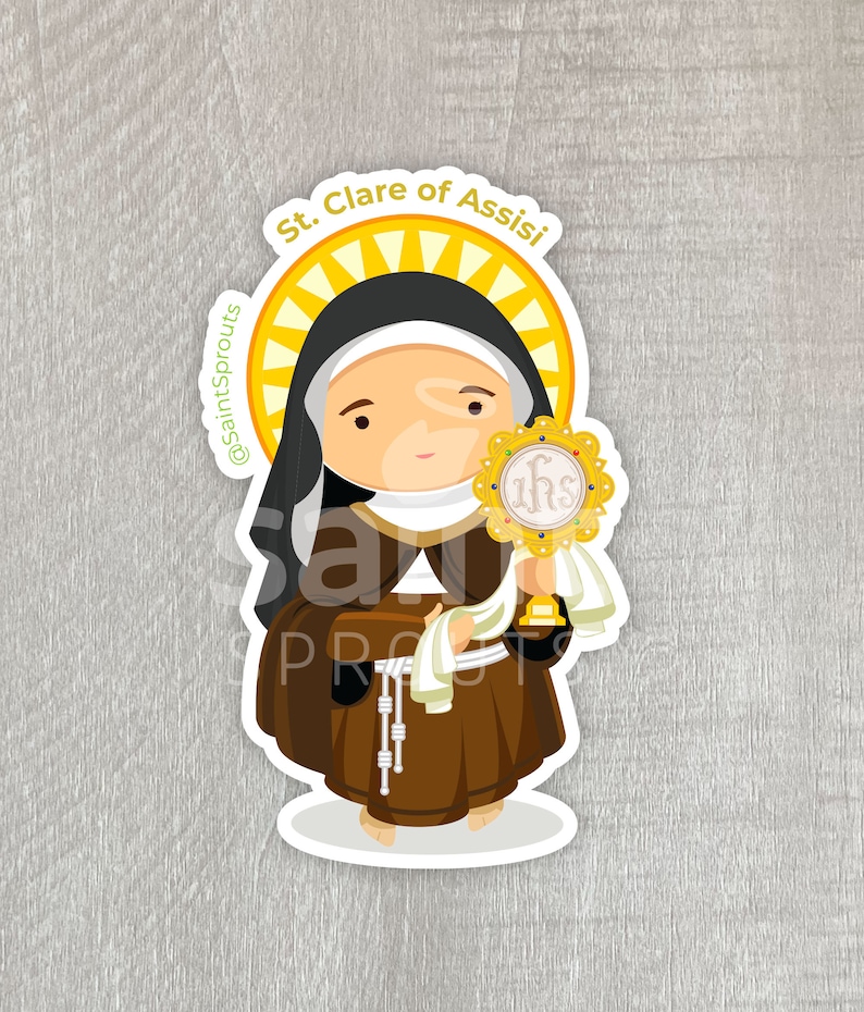 St. Clare of Assisi Magnet | Catholic Saint of Simplicity | Founder of ...
