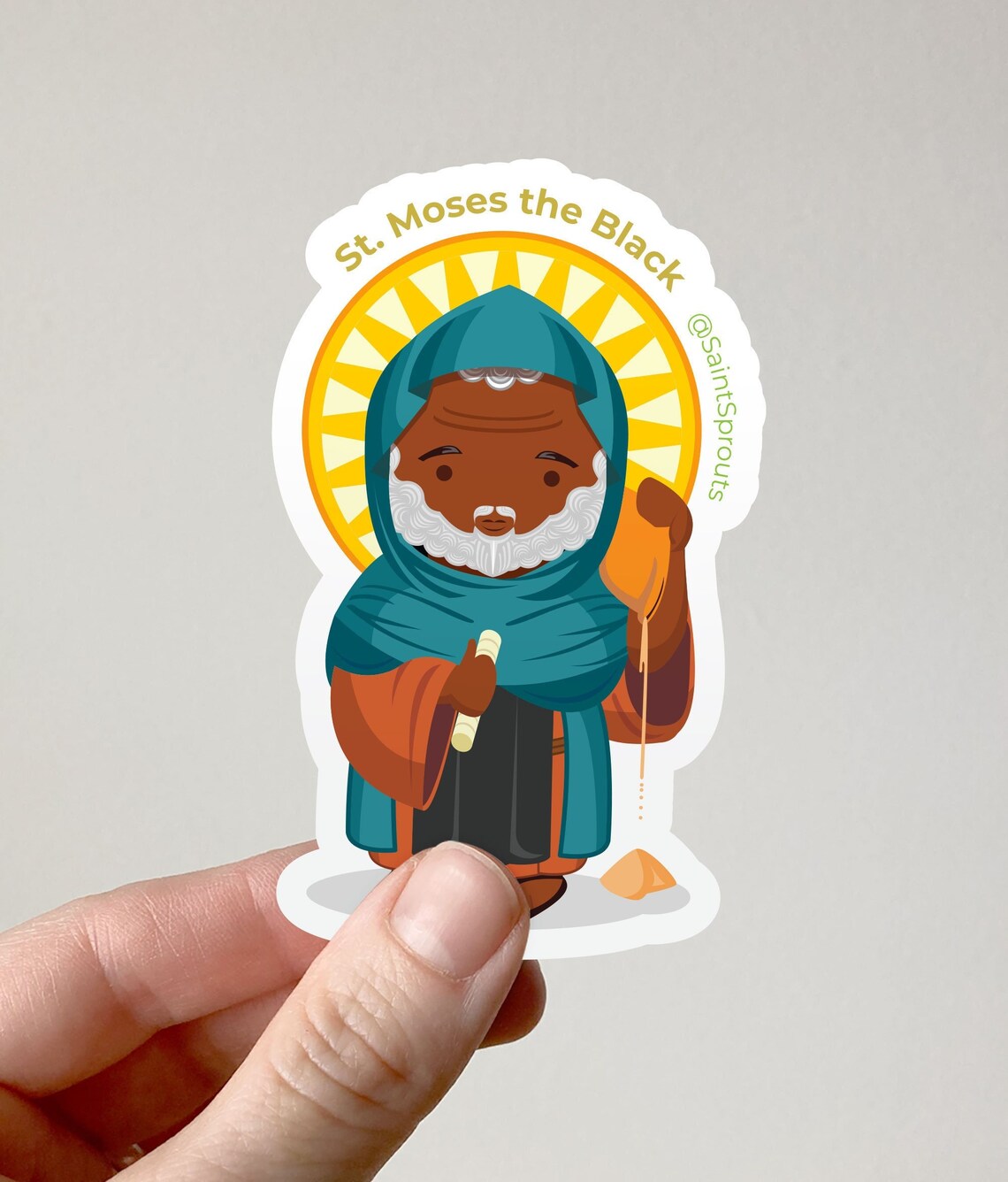 St. Moses the Black Sticker Catholic Gifts for Teens Catholic - Etsy