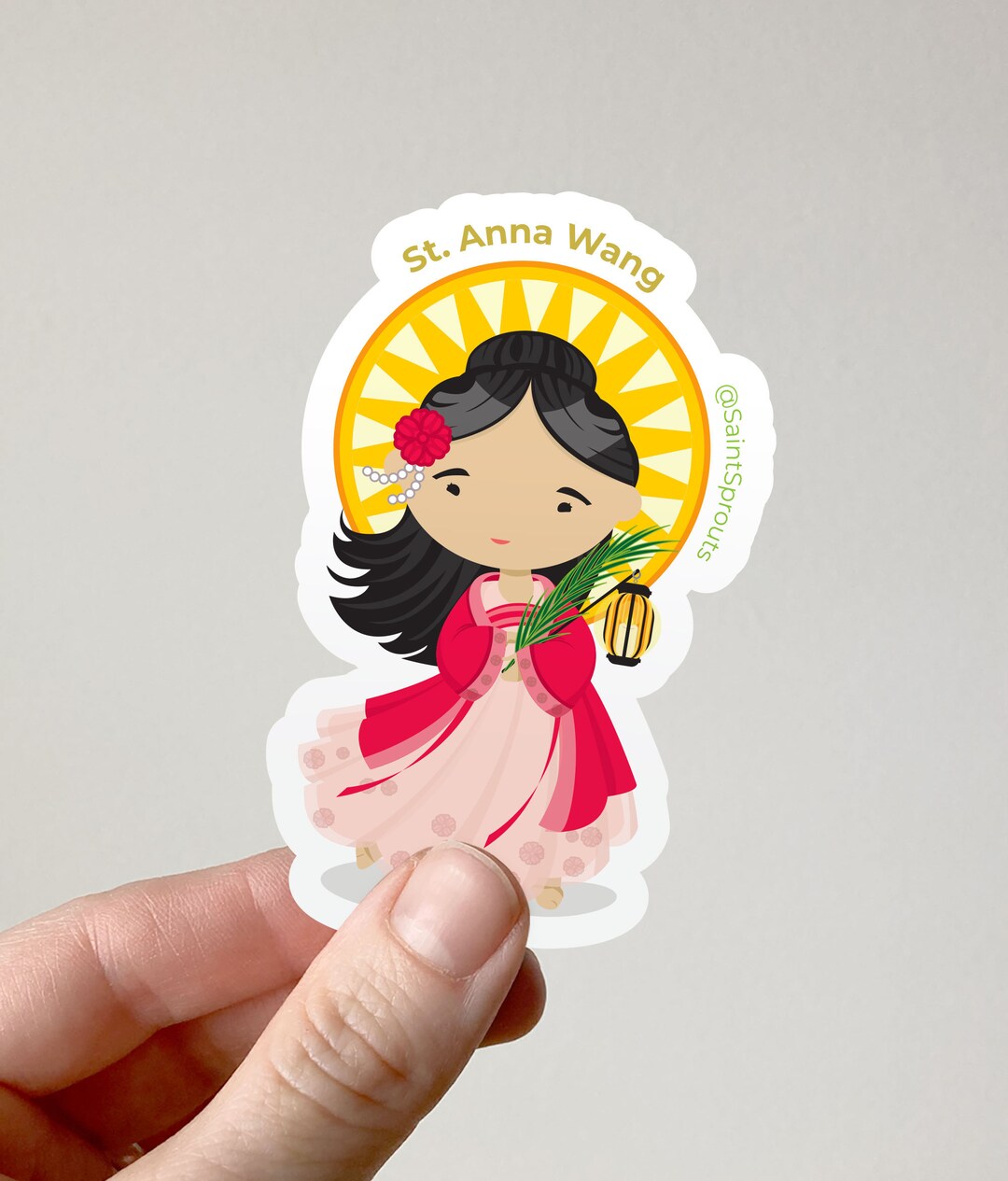 St. Anna Wang Sticker | Catholic Chinese Martyr | Teen Saint Vinyl ...