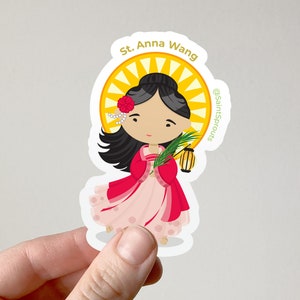 St. Anna Wang Sticker | Catholic Chinese Martyr | Teen Saint Vinyl ...