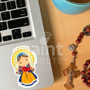 St. Bernadette Sticker | Our Lady of Lourdes Visionary | Catholic Saint ...