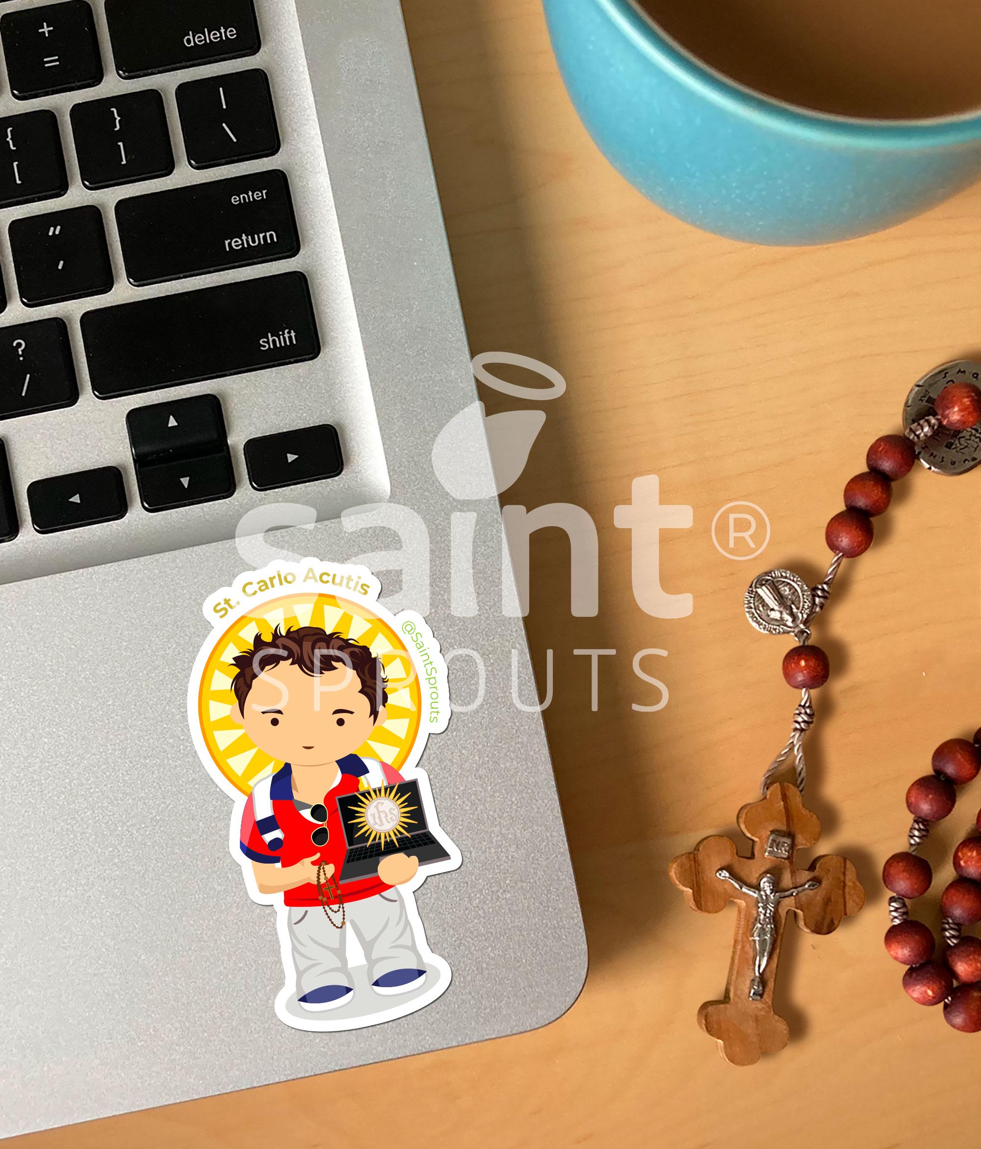 St. Carlo Acutis Sticker | Millennial Saint & Eucharistic Devotion ...