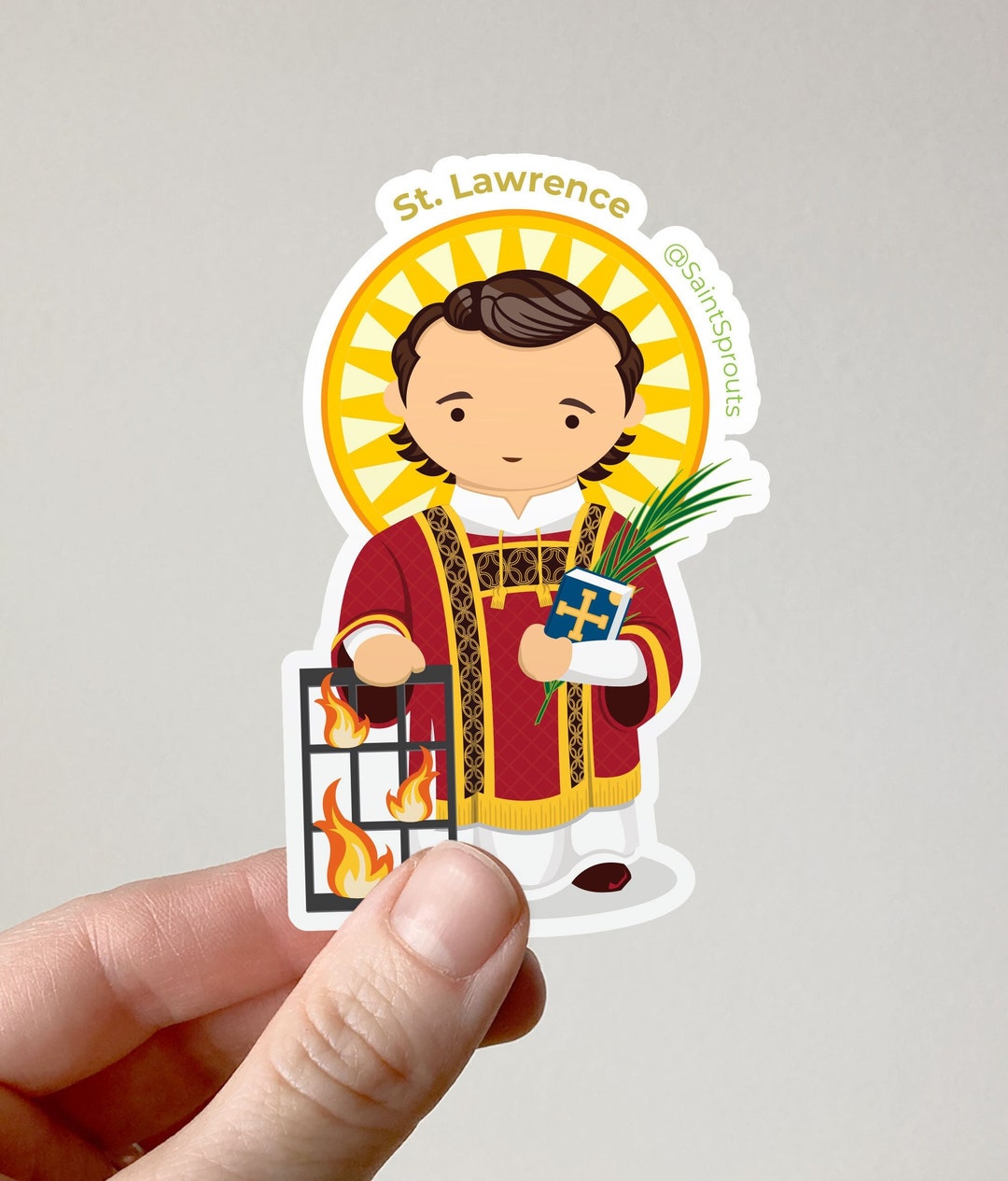 St. Lawrence Sticker | Catholic Saint of Joyful Martyrdom | Patron of ...