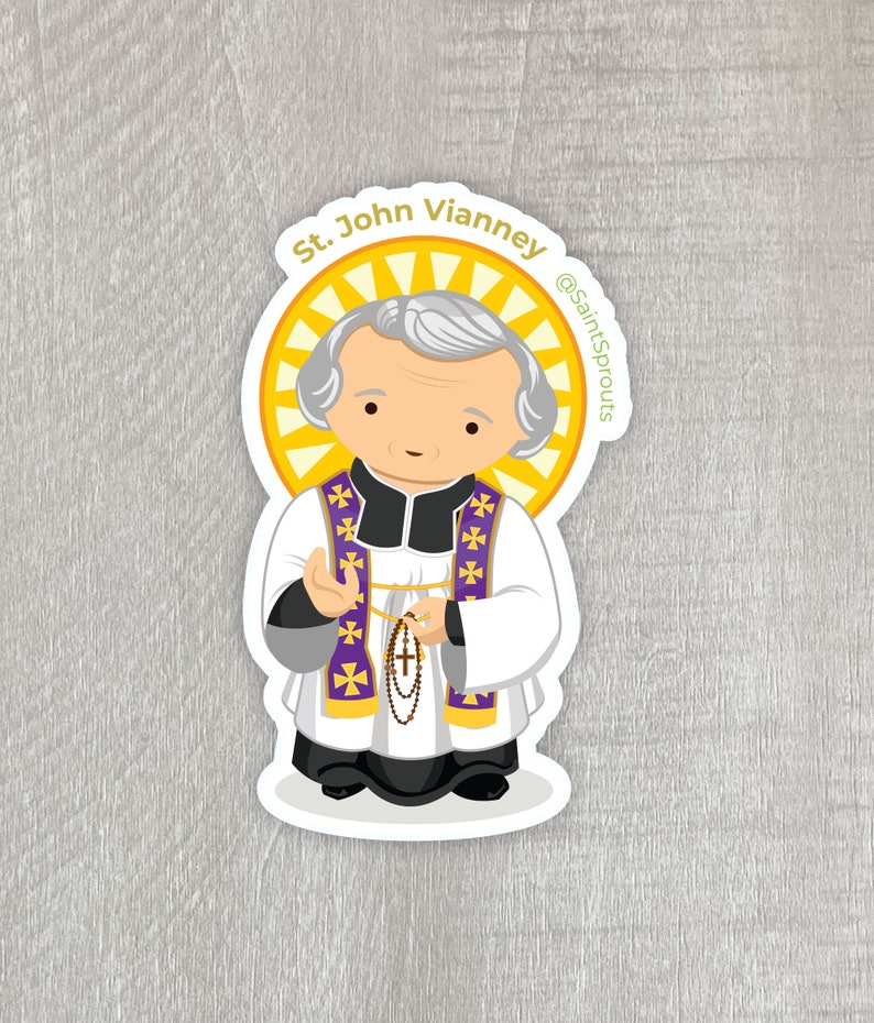 St. John Vianney Sticker | Curé of Ars | Patron of Parish Priests ...