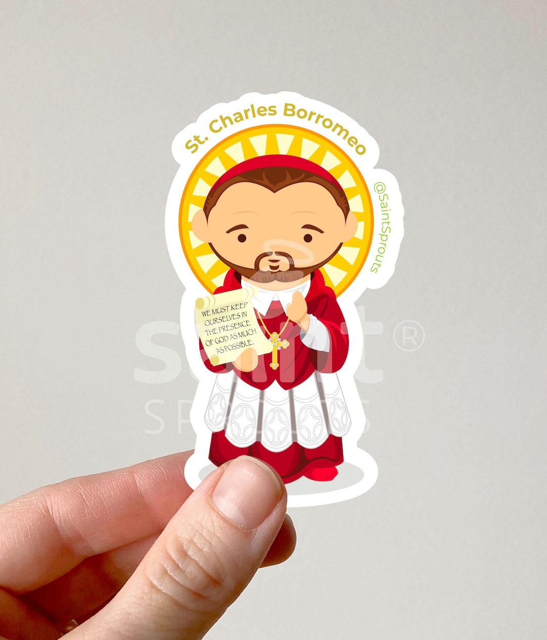St. Charles Borromeo Sticker | Catholic Cardinal Saint | Church ...