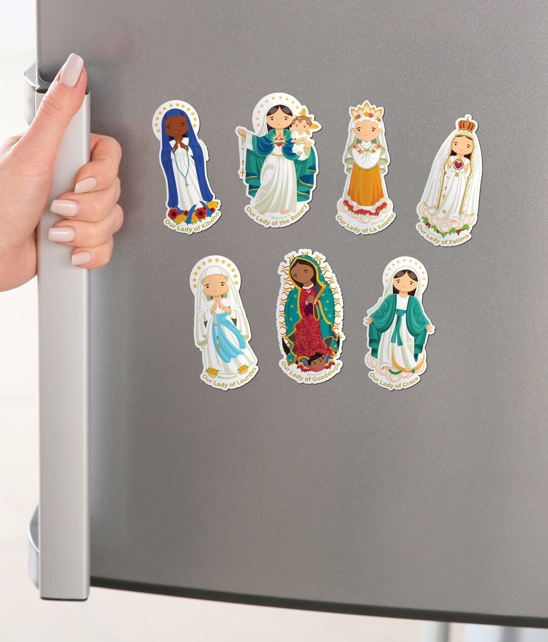 Catholic Magnets of Mary Our Lady Magnets of Mary Fridge Magnets Marian ...
