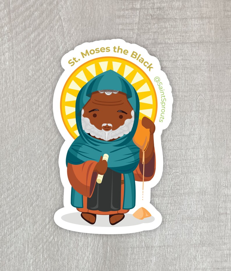 St. Moses the Black Sticker Catholic Gifts for Teens Catholic - Etsy