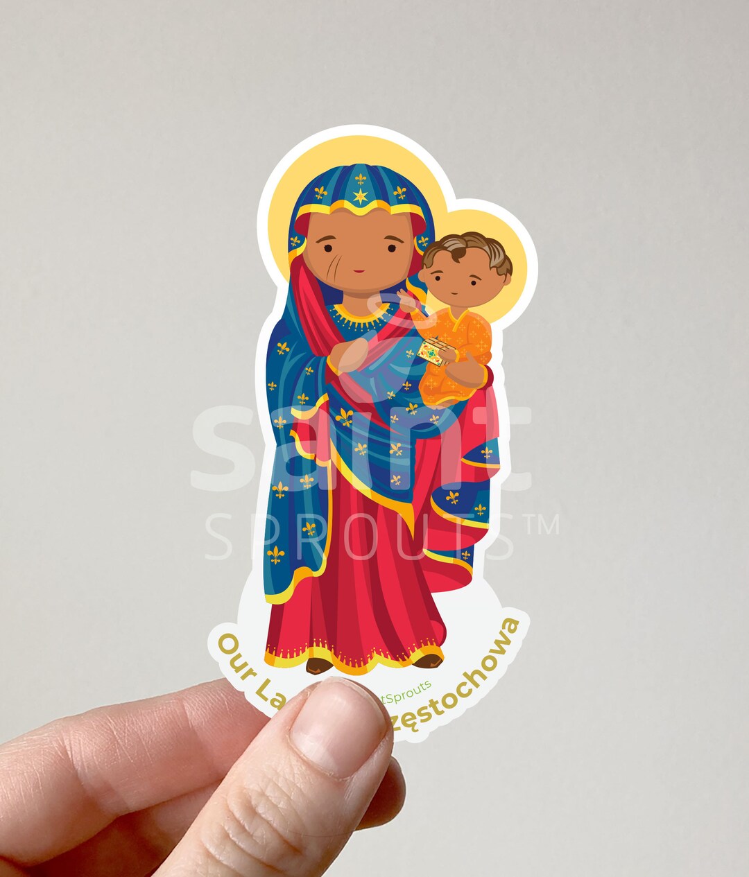 Our Lady of Czestochowa Sticker | Black Madonna of Poland | Catholic ...