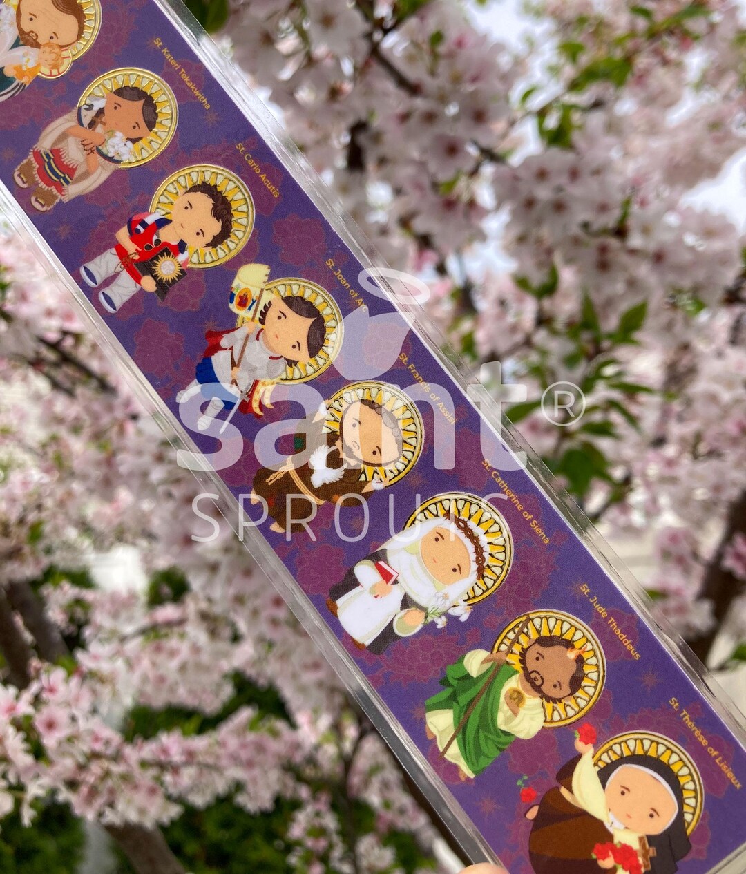 Catholic Saints Bookmark | Bookmark Featuring 8 Saints | Catholic Book ...