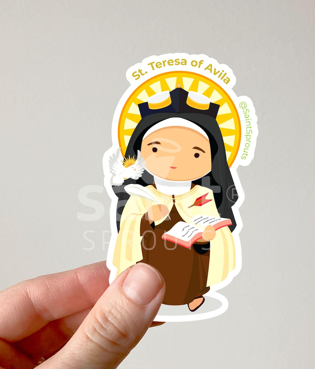 St. Teresa of Avila Sticker | Doctor of the Church | Catholic Mystic ...