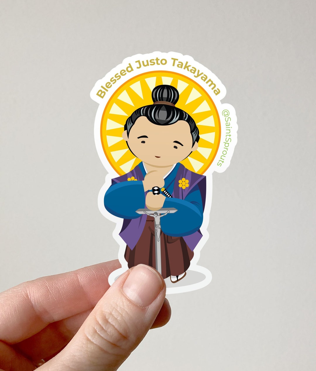 Blessed Justo Takayama Sticker | Catholic Samurai | Japanese Exile for ...
