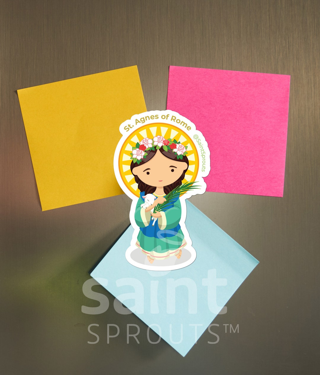 Saint Agnes Magnet St. Agnes Magnet Catholic Saint Magnets Agnes of ...