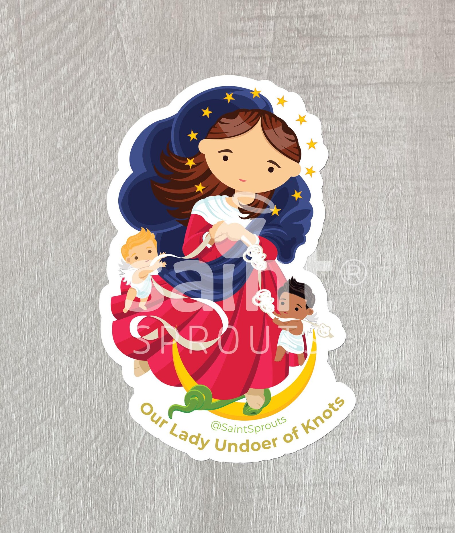 Our Lady Undoer of Knots Sticker | Maria Knotenlöserin | Catholic ...