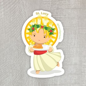 St. Lucy Sticker | Patron of the Blind and Writers | Catholic Saint of ...