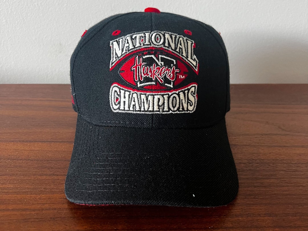 Vintage Nebraska Cornhuskers Hat Mens Snapback Red National Champions ...