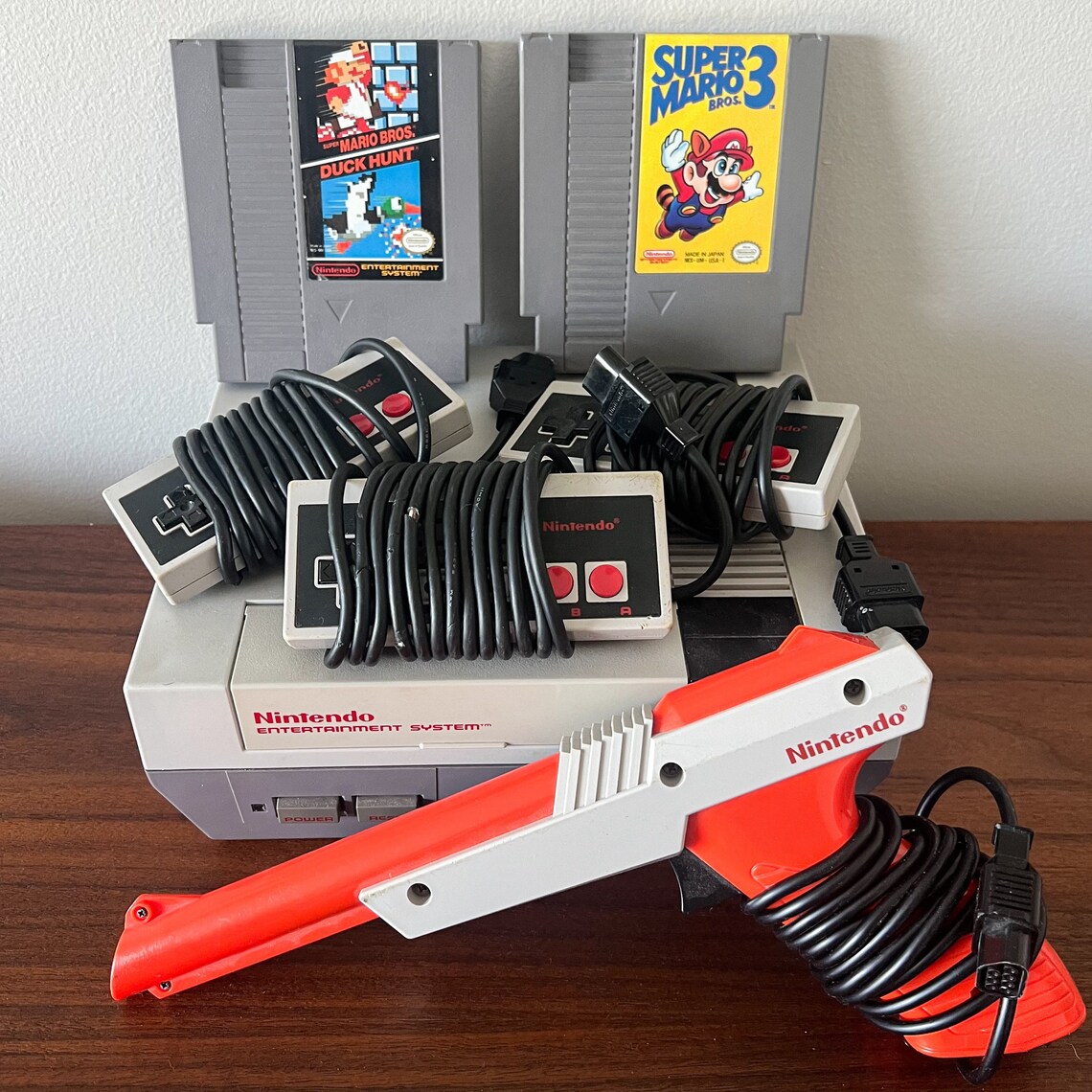 Nintendo NES Original System Bundle W/ Super Mario 3 Duck Hunt 3 ...