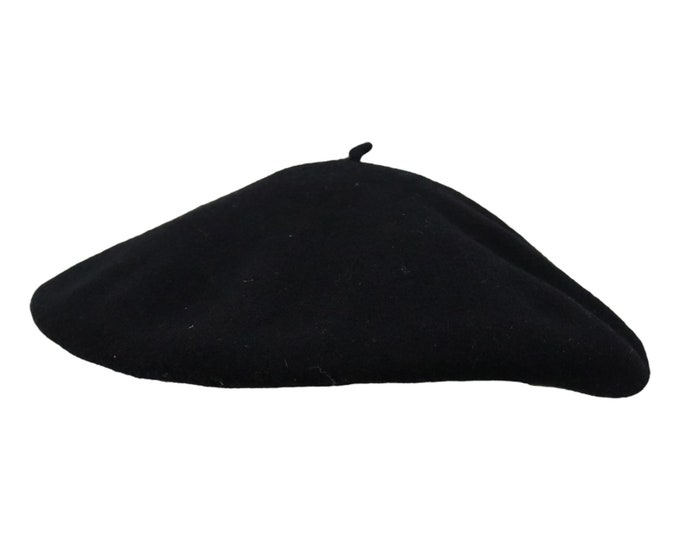 Vintage Beret Wool Hat Black Vrai Basque - Etsy