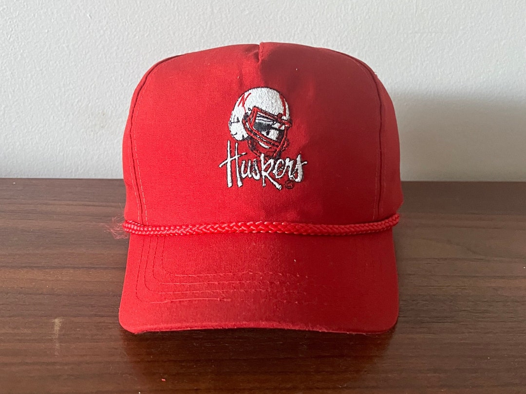 Vintage Nebraska Cornhuskers Hat 90s Football Rope Bill Snapback One ...