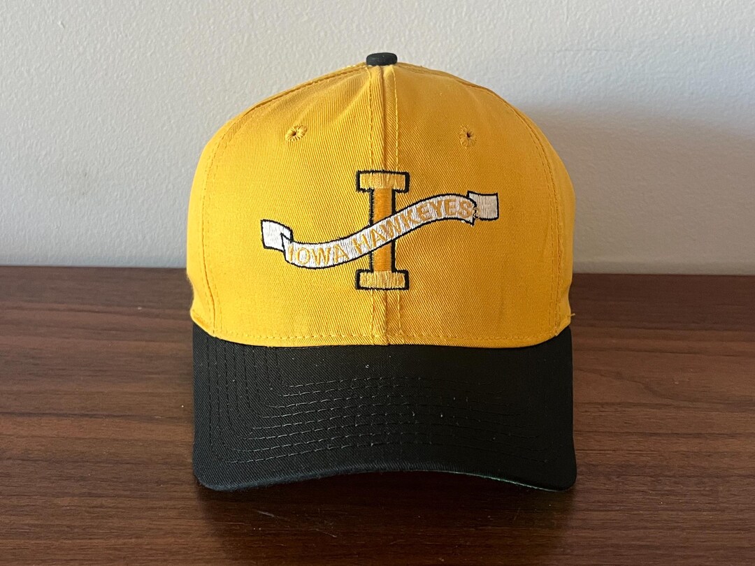 Vintage Iowa Hawkeyes Hat 90s Yellow University Snapback One Size - Etsy
