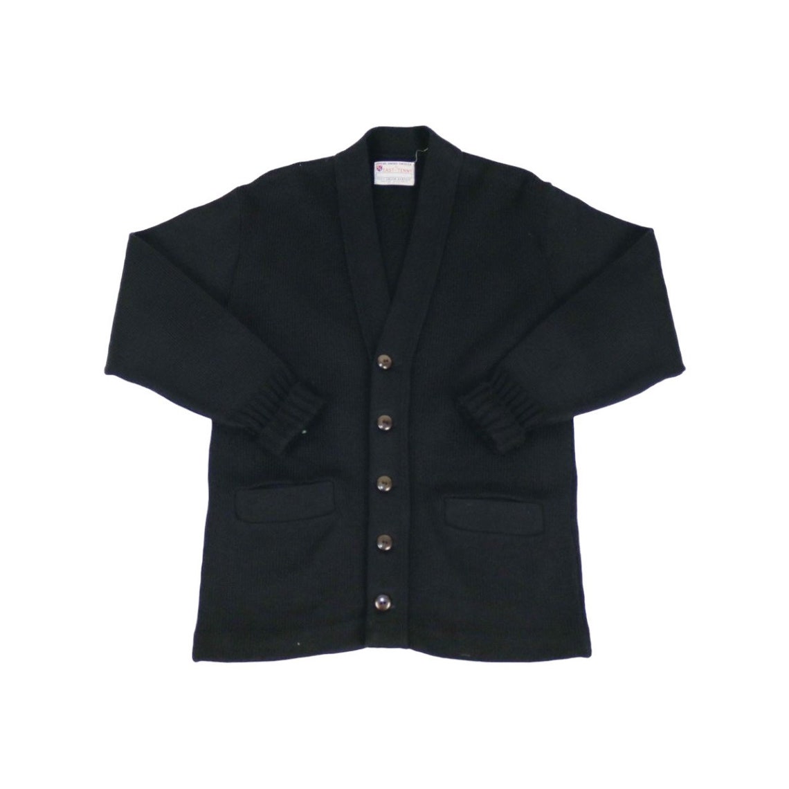 Vintage Varsity Sweater 1960s Knit Cardigan Black Letterman - Etsy