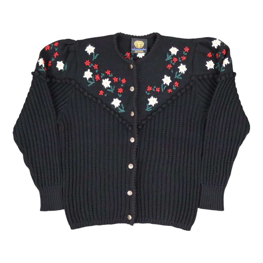 Lanamoden Vintage Wool Cardigan Embroidered Salzburg Austria - Etsy