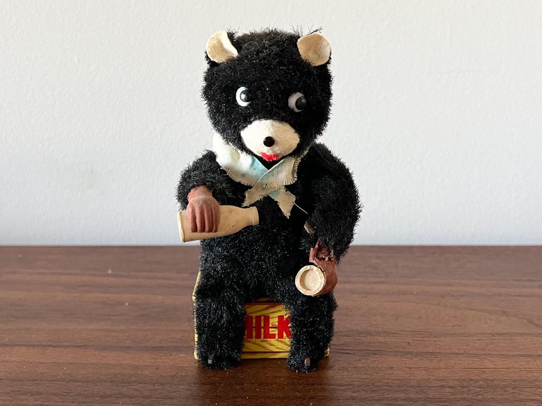 Vintage Hungry Cub Wind up Bear Farm Milk Box Toy Mad in Japan Works - Etsy