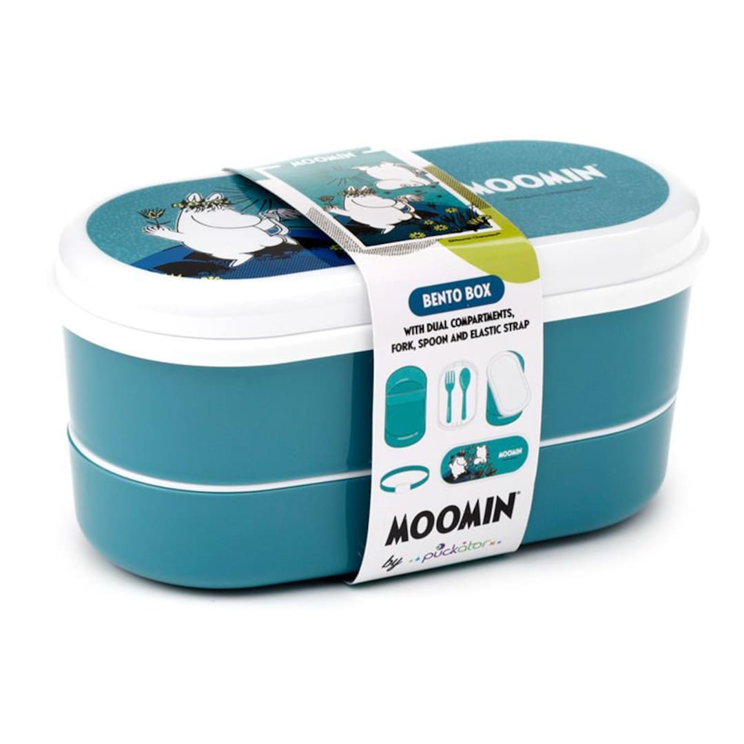 The Moomin Moomins Blue Bento Plastic Stacking Stackable Lunch Box ...
