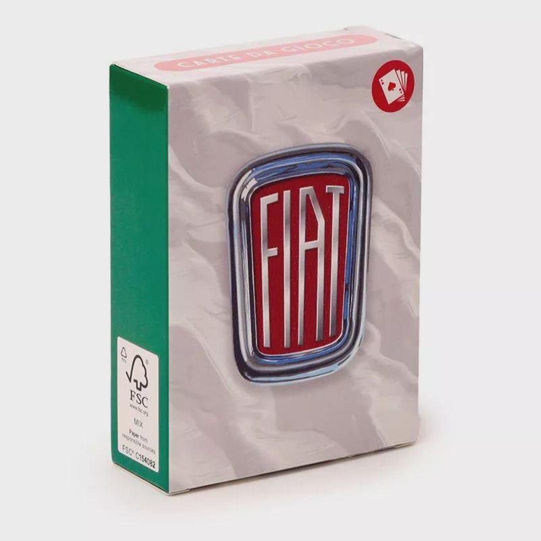 Fiat 500 Retro Classic Car Italian Cars Standard Playing Cards Poker ...