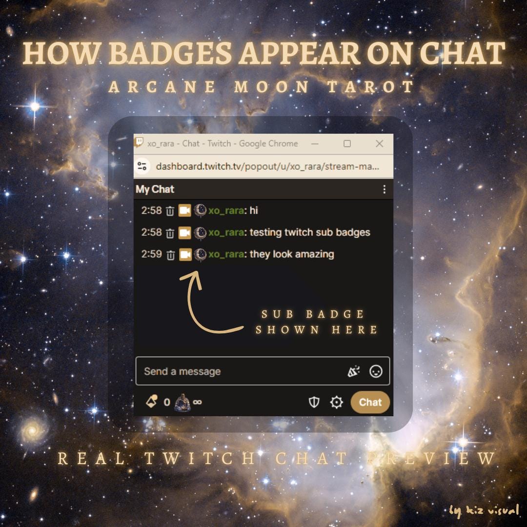 Witchy Celestial Twitch Sub Badges – 10 Mystic Stream Icons, Discord ...