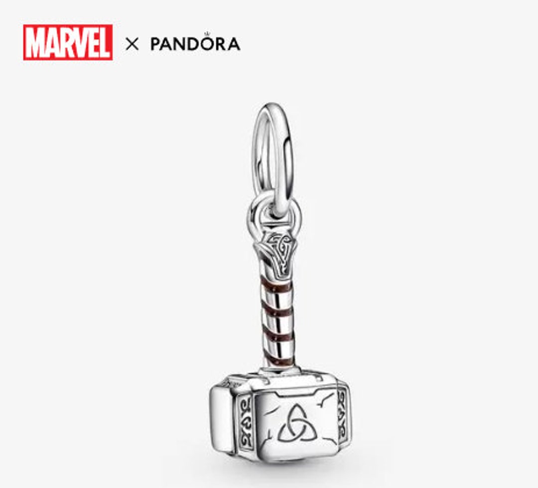 Pandora Marvel the Avengers Thor's Hammer Charm Pendant 925 Sterling ...