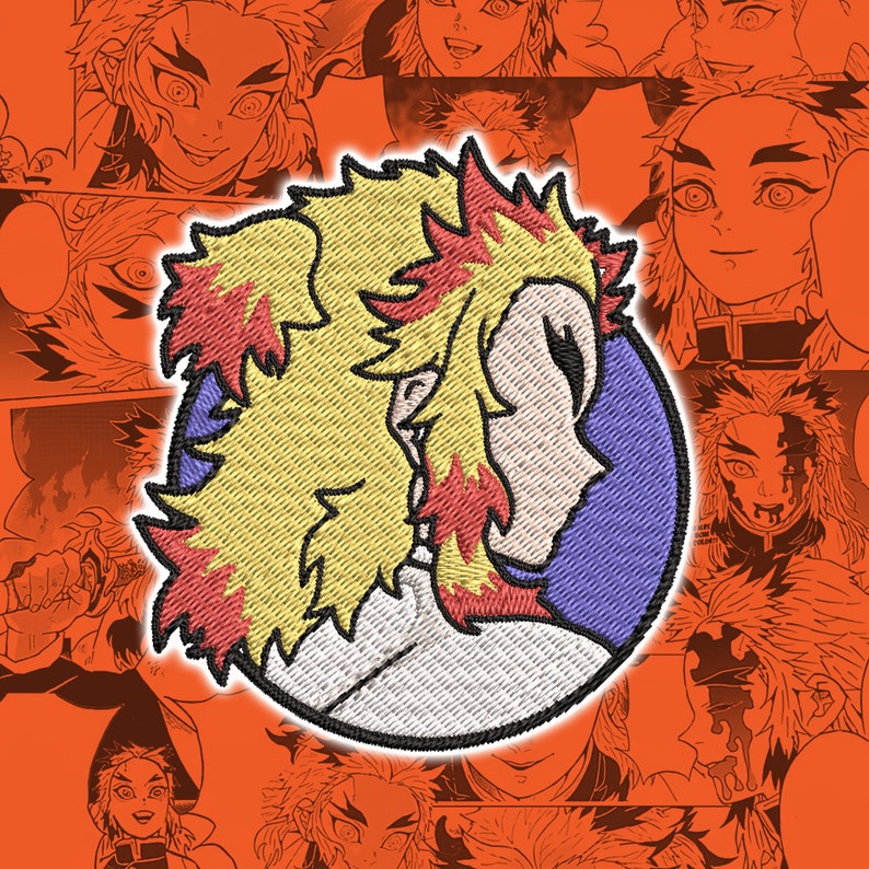 Anime Embroidery Design Fire Breathing Slayer - Etsy