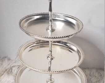 Silver Tiered Stand | Etsy