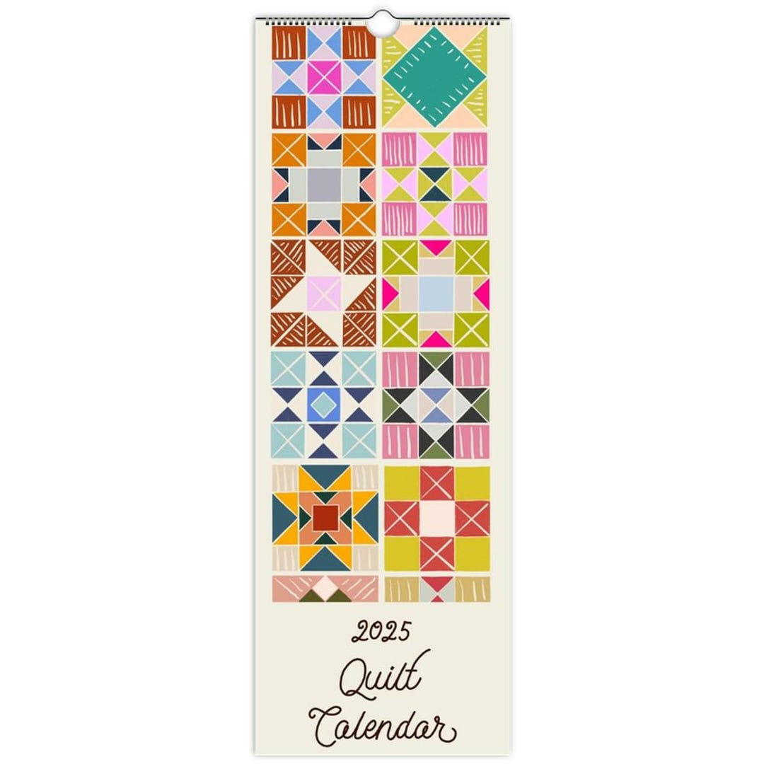 Modern Quilting Squares Vertical|hand-drawn Calendar for Quilt Lovers ...